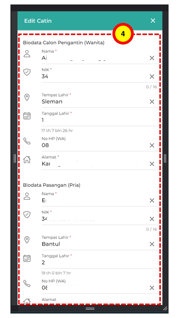 Cara Edit Data Catin di Elsimil TPK – helpdesk
